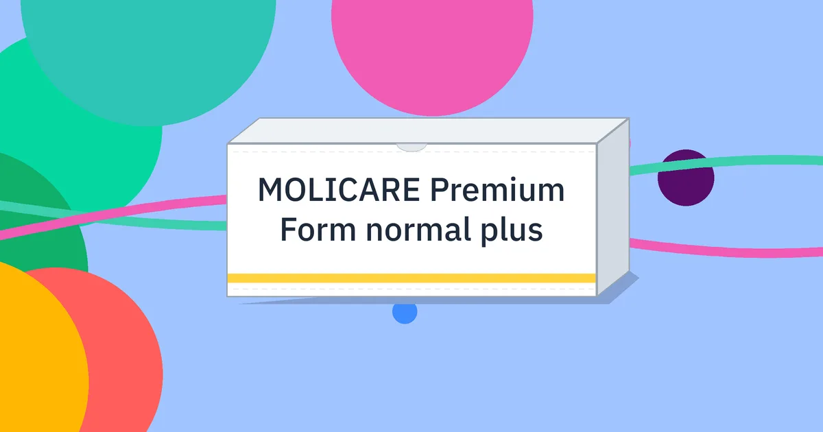 Symbolbild: Packung mit der Aufschrift MOLICARE Premium Form normal plus (PZN 14442641) – Verfügbarkeit und Bezug in Apotheken in Frankfurt am Main