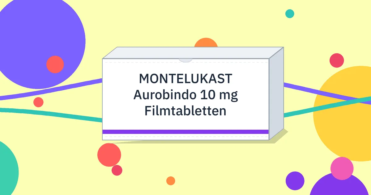 Symbolbild: Packung mit der Aufschrift MONTELUKAST Aurobindo 10 mg Filmtabletten (PZN 16744553) – Verfügbarkeit und Bezug in Apotheken in Frankfurt am Main