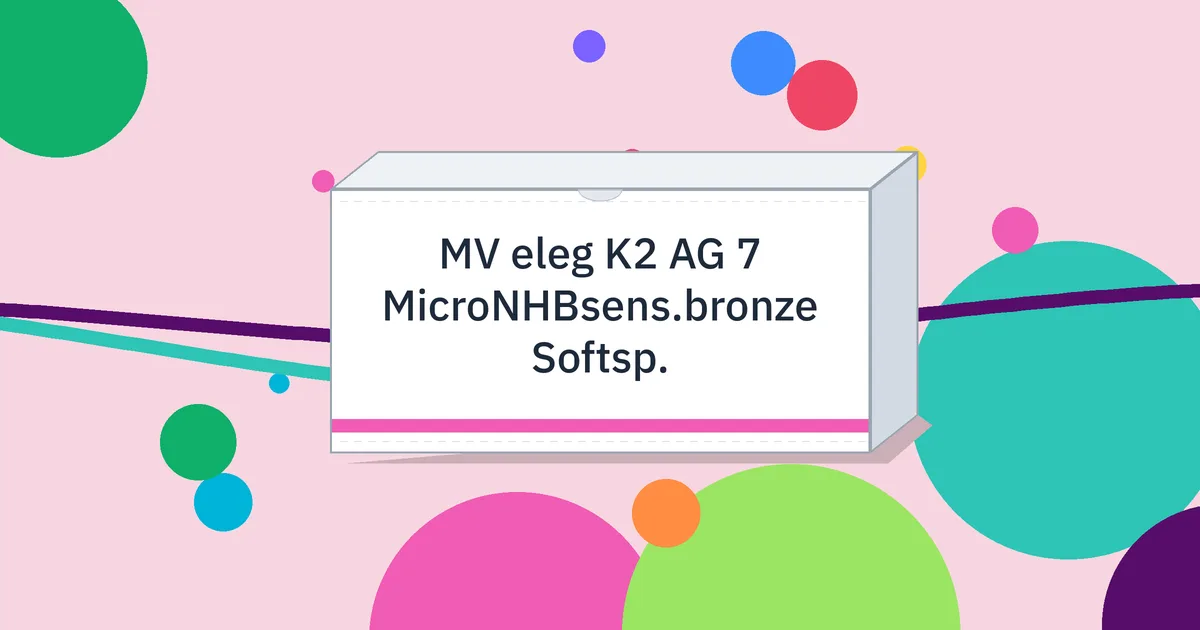 Symbolbild: Packung mit der Aufschrift MV eleg K2 AG 7 MicroNHBsens.bronze Softsp. (PZN 15724258) – Verfügbarkeit und Bezug in Apotheken in Frankfurt am Main