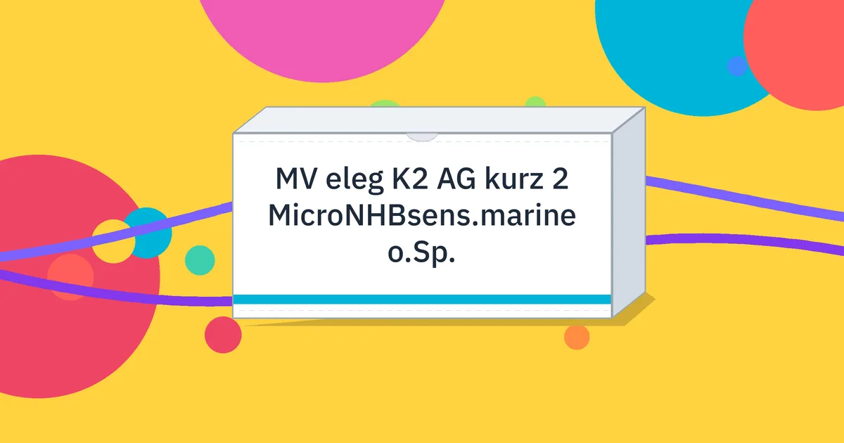 Symbolbild: Packung mit der Aufschrift MV eleg K2 AG kurz 2 MicroNHBsens.marine o.Sp. (PZN 15710368) – Verfügbarkeit und Bezug in Apotheken in Frankfurt am Main