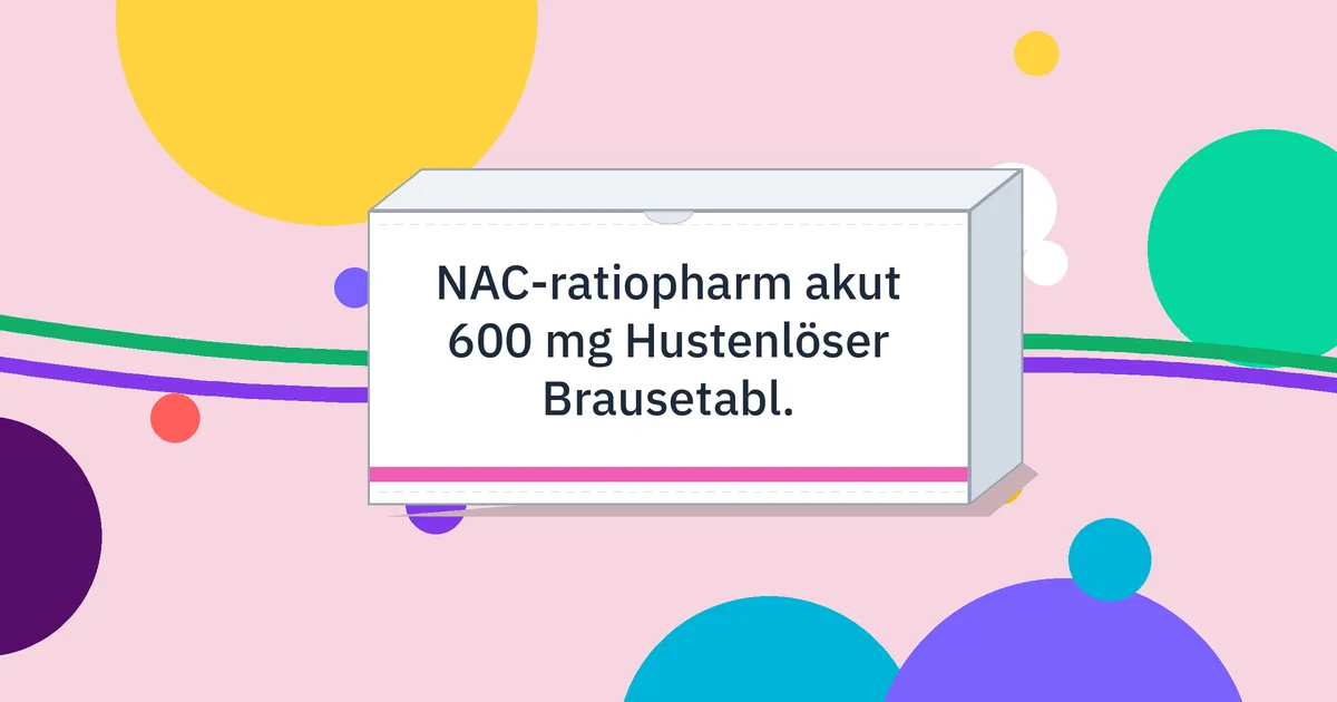 Symbolbild: Packung mit der Aufschrift NAC-ratiopharm akut 600 mg Hustenlöser Brausetabl. (PZN 06323000) – Verfügbarkeit und Bezug in Apotheken in Frankfurt am Main