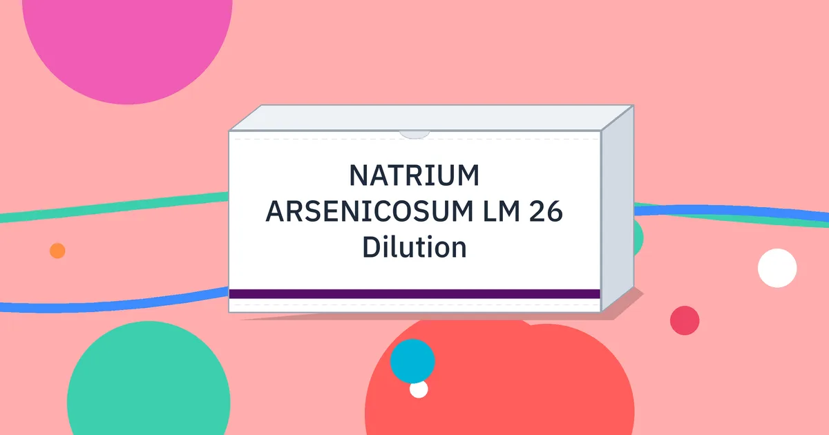 Symbolbild: Packung mit der Aufschrift NATRIUM ARSENICOSUM LM 26 Dilution (PZN 12959506) – Verfügbarkeit und Bezug in Apotheken in Frankfurt am Main
