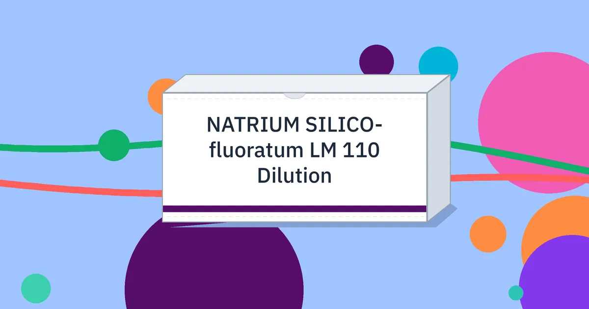 Symbolbild: Packung mit der Aufschrift NATRIUM SILICO-fluoratum LM 110 Dilution (PZN 13617558) – Verfügbarkeit und Bezug in Apotheken in Frankfurt am Main