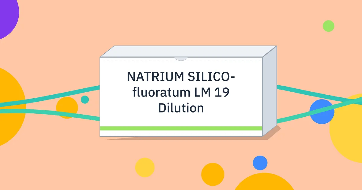 Symbolbild: Packung mit der Aufschrift NATRIUM SILICO-fluoratum LM 19 Dilution (PZN 13617328) – Verfügbarkeit und Bezug in Apotheken in Frankfurt am Main
