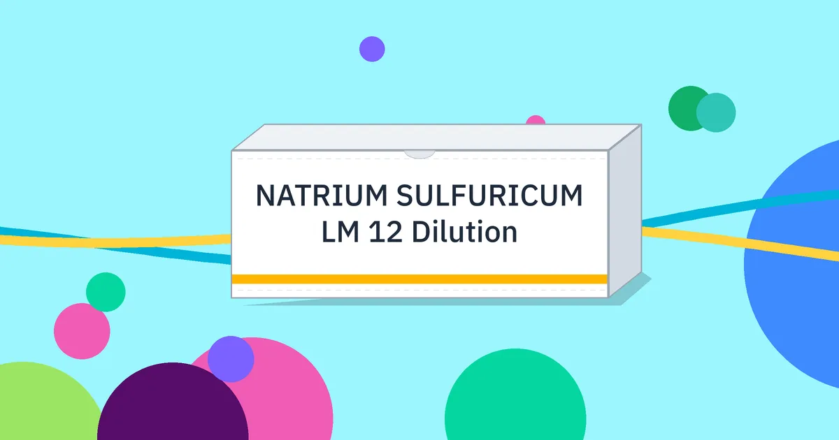 Symbolbild: Packung mit der Aufschrift NATRIUM SULFURICUM LM 12 Dilution (PZN 07541294) – Verfügbarkeit und Bezug in Apotheken in Frankfurt am Main