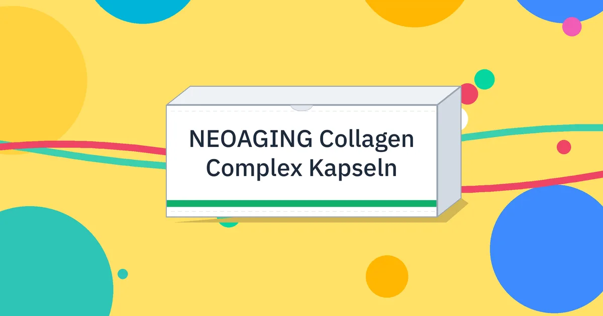 Symbolbild: Packung mit der Aufschrift NEOAGING Collagen Complex Kapseln (PZN 19490952) – Verfügbarkeit und Bezug in Apotheken in Frankfurt am Main