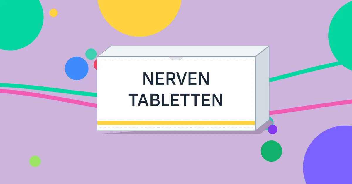 Symbolbild: Packung mit der Aufschrift NERVEN TABLETTEN (PZN 04619877) – Verfügbarkeit und Bezug in Apotheken in Frankfurt am Main