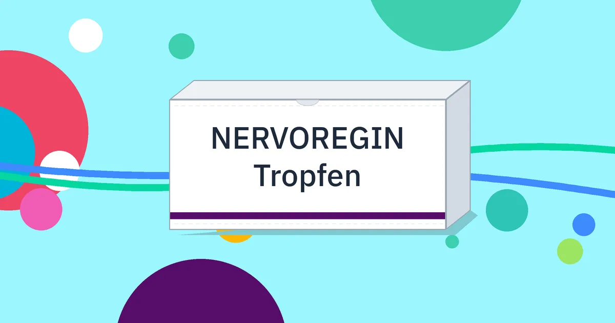 Symbolbild: Packung mit der Aufschrift NERVOREGIN Tropfen (PZN 03811704) – Verfügbarkeit und Bezug in Apotheken in Frankfurt am Main