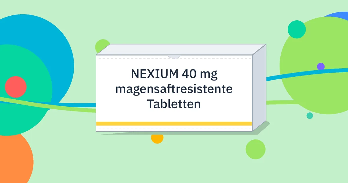 Symbolbild: Packung mit der Aufschrift NEXIUM 40 mg magensaftresistente Tabletten (PZN 09309199) – Verfügbarkeit und Bezug in Apotheken in Frankfurt am Main