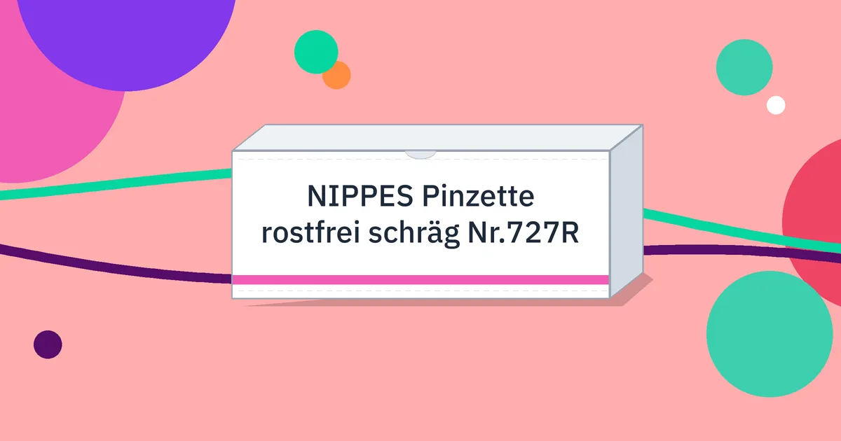 Symbolbild: Packung mit der Aufschrift NIPPES Pinzette rostfrei schräg Nr.727R (PZN 01653365) – Verfügbarkeit und Bezug in Apotheken in Frankfurt am Main