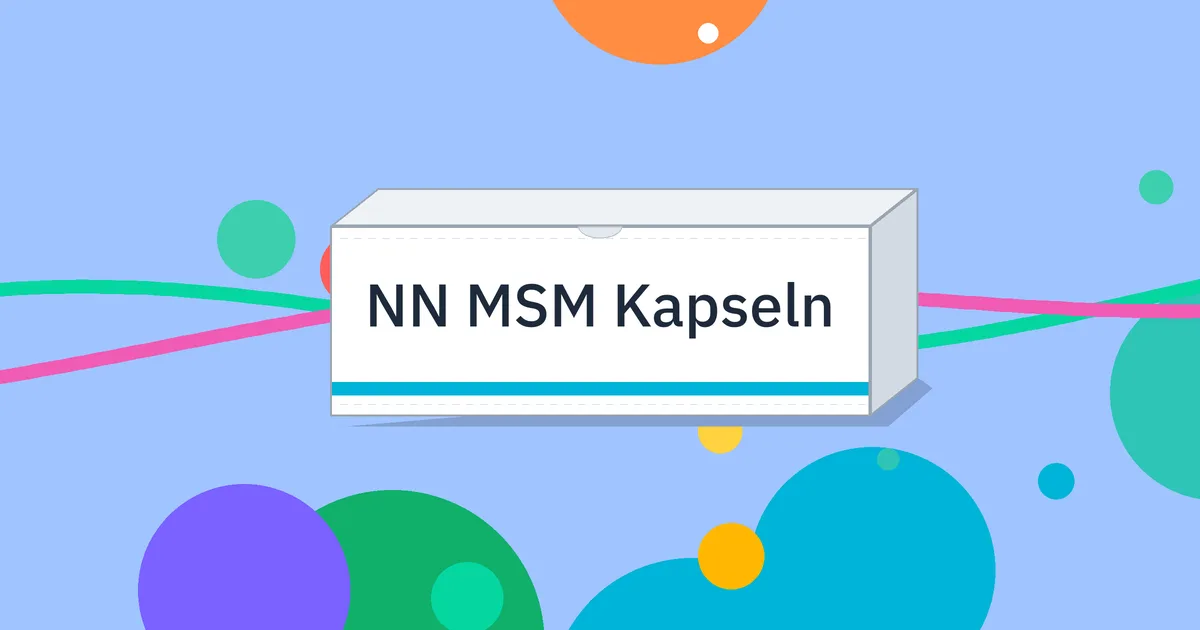 Symbolbild: Packung mit der Aufschrift NN MSM Kapseln (PZN 15321595) – Verfügbarkeit und Bezug in Apotheken in Frankfurt am Main