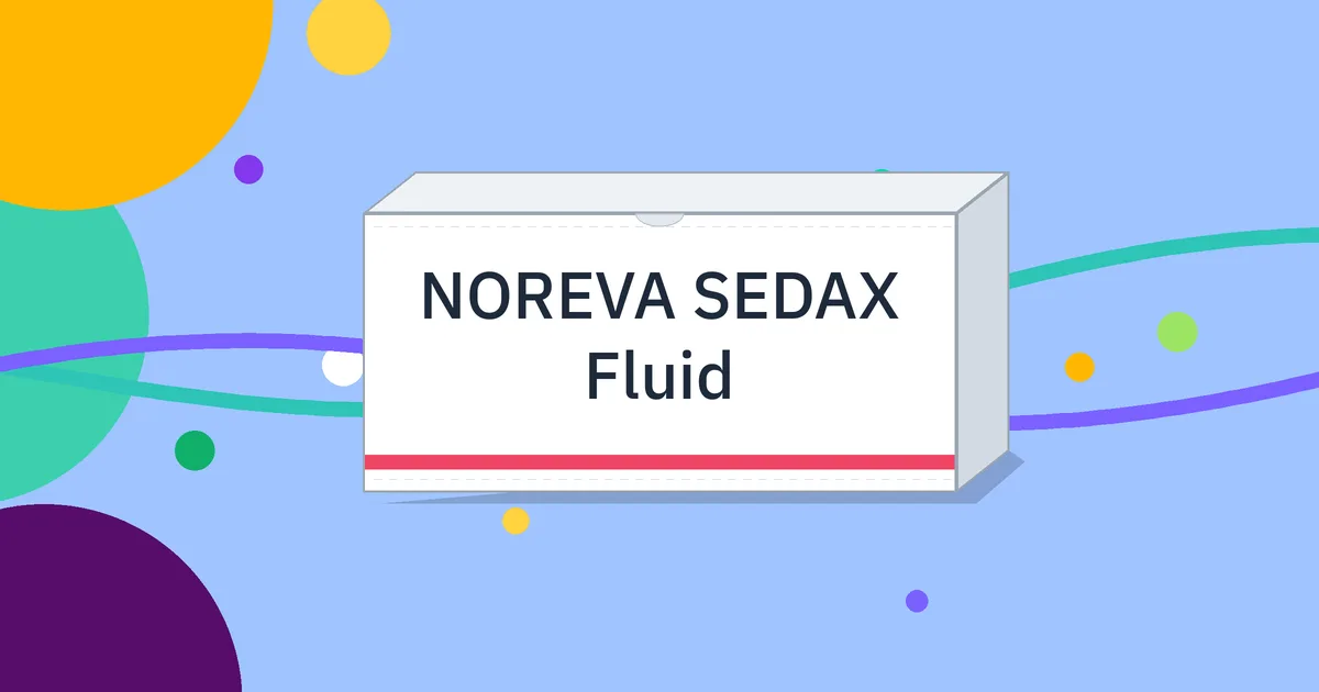 Symbolbild: Packung mit der Aufschrift NOREVA SEDAX Fluid (PZN 01839331) – Verfügbarkeit und Bezug in Apotheken in Frankfurt am Main