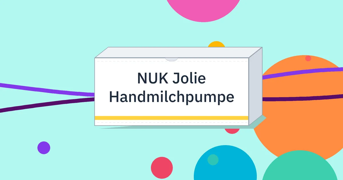Symbolbild: Packung mit der Aufschrift NUK Jolie Handmilchpumpe (PZN 03773665) – Verfügbarkeit und Bezug in Apotheken in Frankfurt am Main