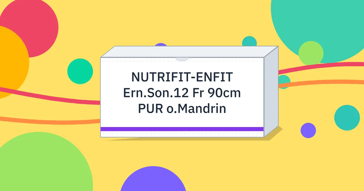 Symbolbild: Packung mit der Aufschrift NUTRIFIT-ENFIT Ern.Son.12 Fr 90cm PUR o.Mandrin (PZN 14173804) – Verfügbarkeit und Bezug in Apotheken in Frankfurt am Main