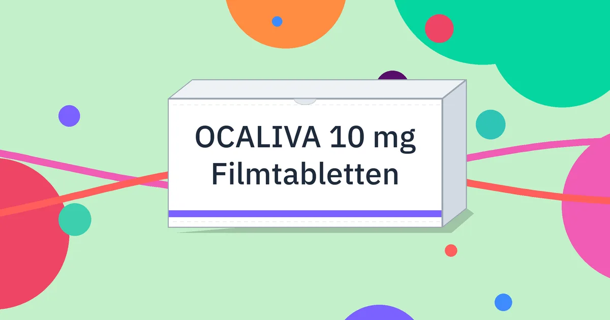 Symbolbild: Packung mit der Aufschrift OCALIVA 10 mg Filmtabletten (PZN 12519144) – Verfügbarkeit und Bezug in Apotheken in Frankfurt am Main