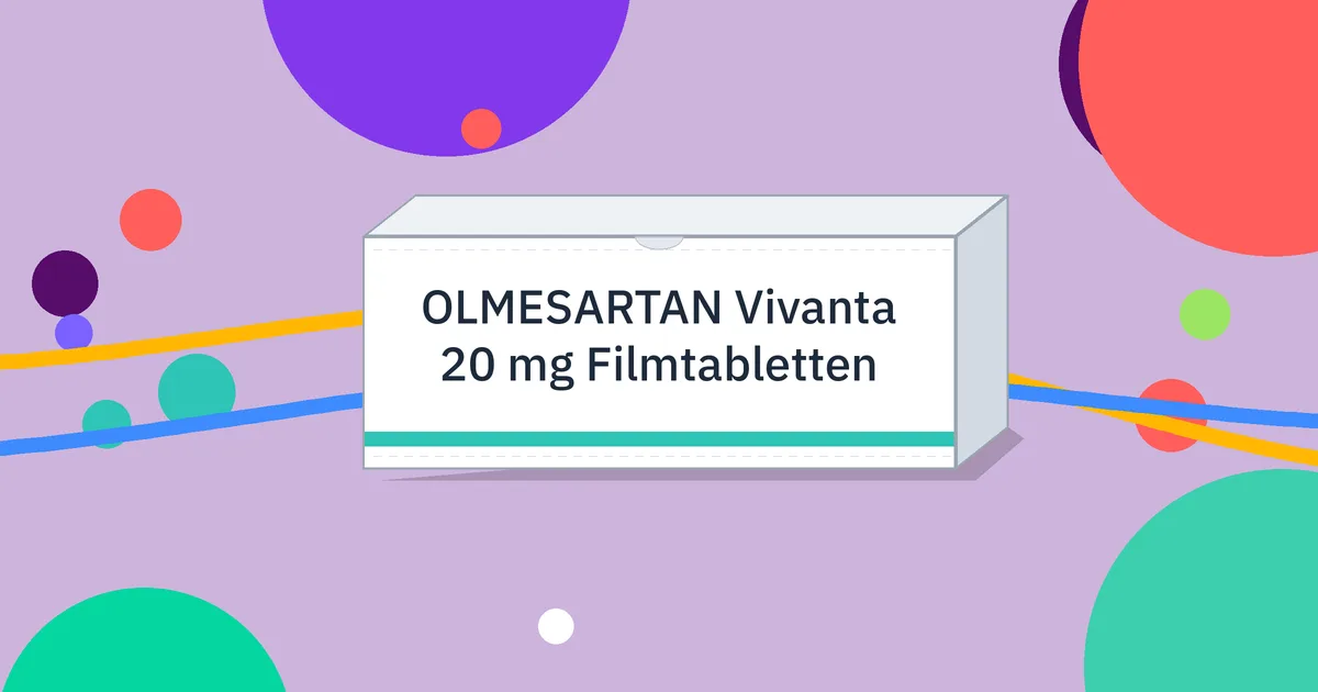 Symbolbild: Packung mit der Aufschrift OLMESARTAN Vivanta 20 mg Filmtabletten (PZN 19829505) – Verfügbarkeit und Bezug in Apotheken in Frankfurt am Main