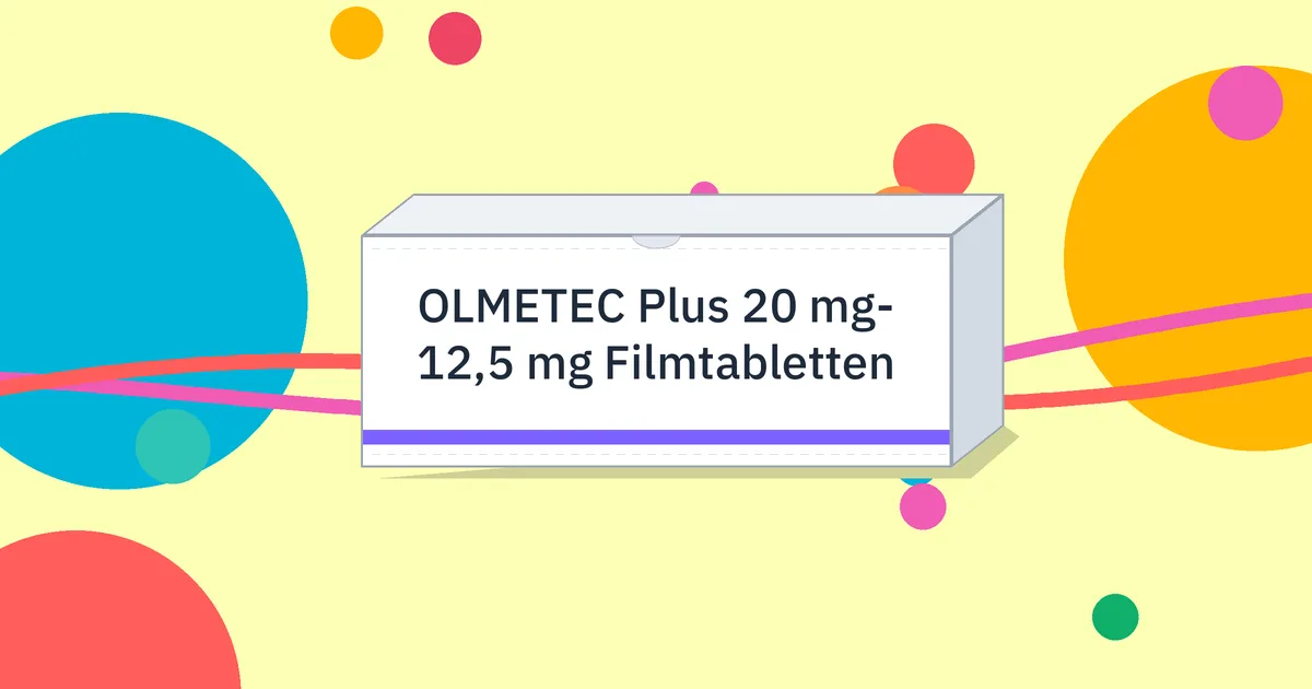 Symbolbild: Packung mit der Aufschrift OLMETEC Plus 20 mg-12,5 mg Filmtabletten (PZN 05389190) – Verfügbarkeit und Bezug in Apotheken in Frankfurt am Main