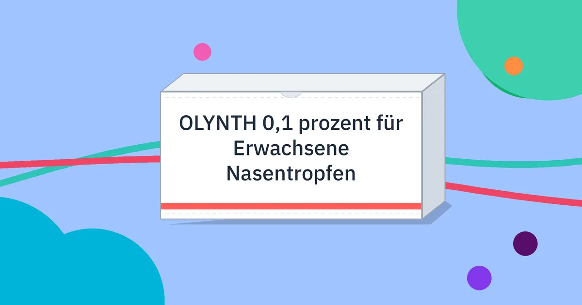 Symbolbild: Packung mit der Aufschrift OLYNTH 0,1 prozent für Erwachsene Nasentropfen (PZN 02340438) – Verfügbarkeit und Bezug in Apotheken in Frankfurt am Main