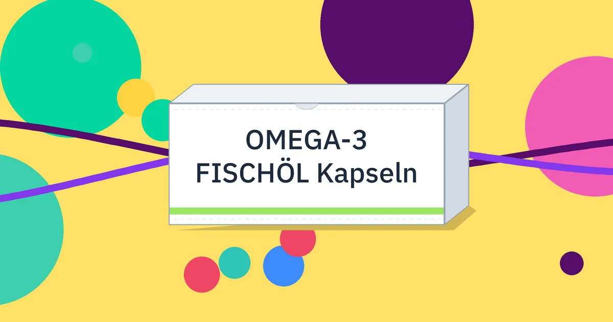 Symbolbild: Packung mit der Aufschrift OMEGA-3 FISCHÖL Kapseln (PZN 19553049) – Verfügbarkeit und Bezug in Apotheken in Frankfurt am Main