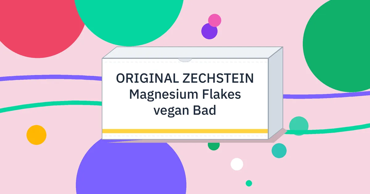 Symbolbild: Packung mit der Aufschrift ORIGINAL ZECHSTEIN Magnesium Flakes vegan Bad (PZN 18236105) – Verfügbarkeit und Bezug in Apotheken in Frankfurt am Main