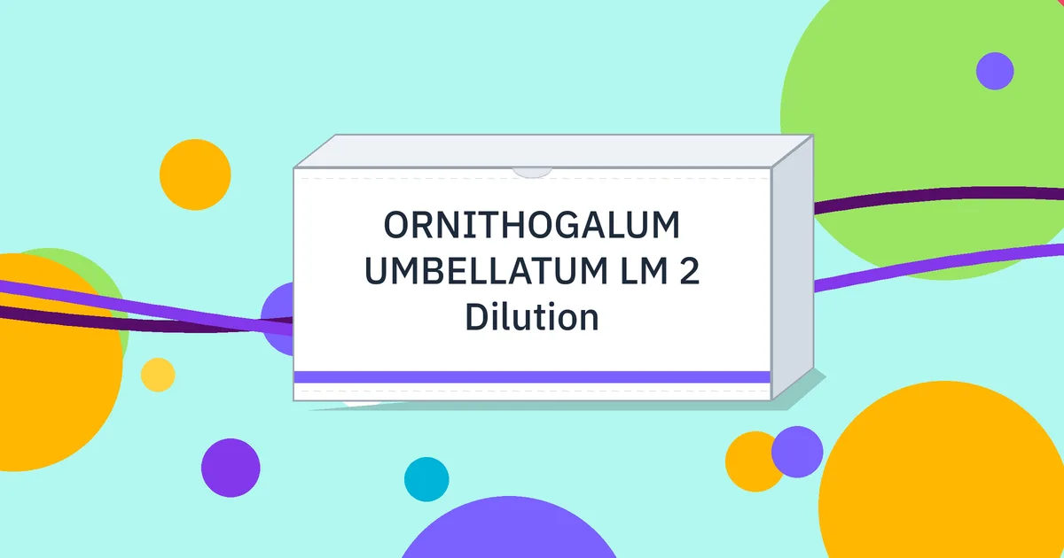 Symbolbild: Packung mit der Aufschrift ORNITHOGALUM UMBELLATUM LM 2 Dilution (PZN 12973386) – Verfügbarkeit und Bezug in Apotheken in Frankfurt am Main