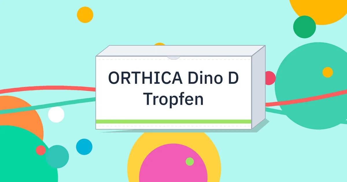 Symbolbild: Packung mit der Aufschrift ORTHICA Dino D Tropfen (PZN 13845816) – Verfügbarkeit und Bezug in Apotheken in Frankfurt am Main