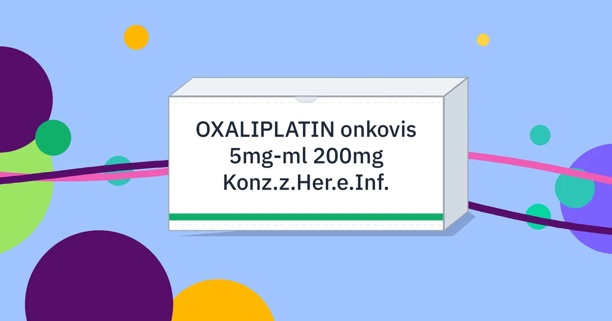 Symbolbild: Packung mit der Aufschrift OXALIPLATIN onkovis 5mg-ml 200mg Konz.z.Her.e.Inf. (PZN 09667852) – Verfügbarkeit und Bezug in Apotheken in Frankfurt am Main