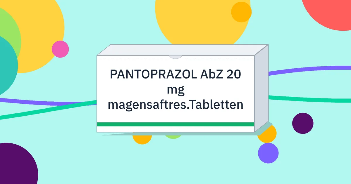 Symbolbild: Packung mit der Aufschrift PANTOPRAZOL AbZ 20 mg magensaftres.Tabletten (PZN 07036337) – Verfügbarkeit und Bezug in Apotheken in Frankfurt am Main