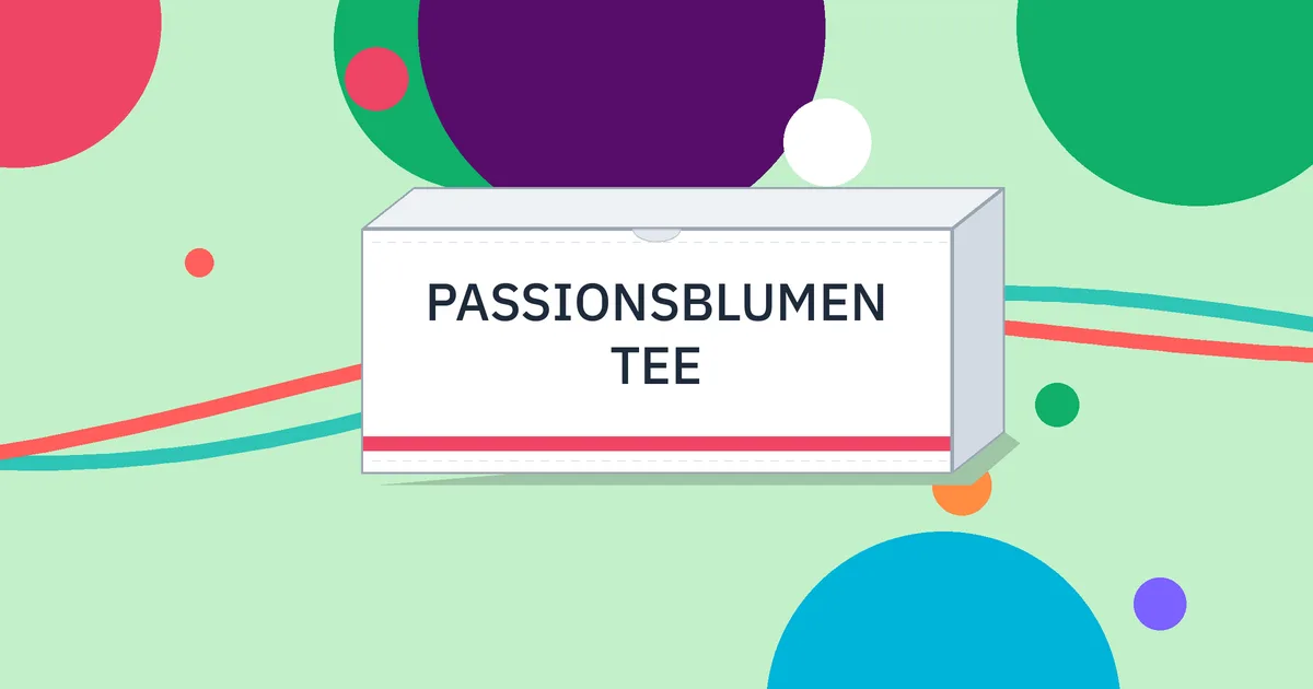 Symbolbild: Packung mit der Aufschrift PASSIONSBLUMEN TEE (PZN 18301110) – Verfügbarkeit und Bezug in Apotheken in Frankfurt am Main