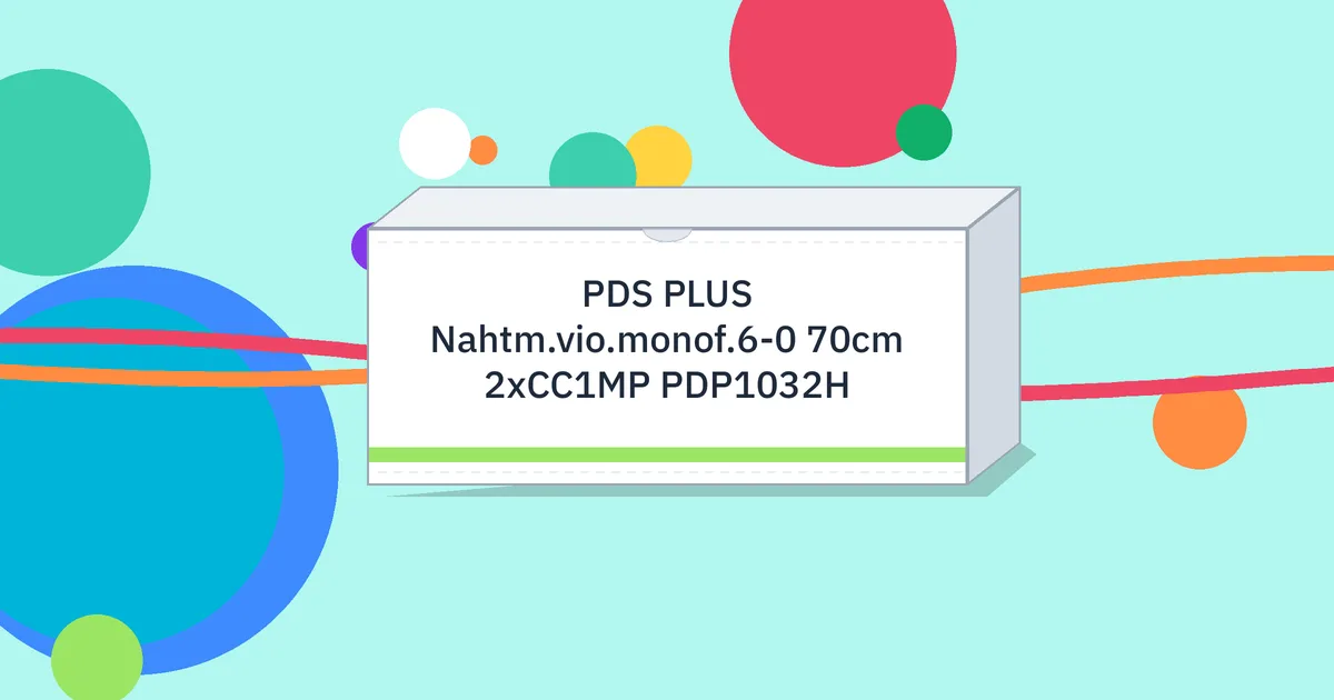 Symbolbild: Packung mit der Aufschrift PDS PLUS Nahtm.vio.monof.6-0 70cm 2xCC1MP PDP1032H (PZN 20854951) – Verfügbarkeit und Bezug in Apotheken in Frankfurt am Main