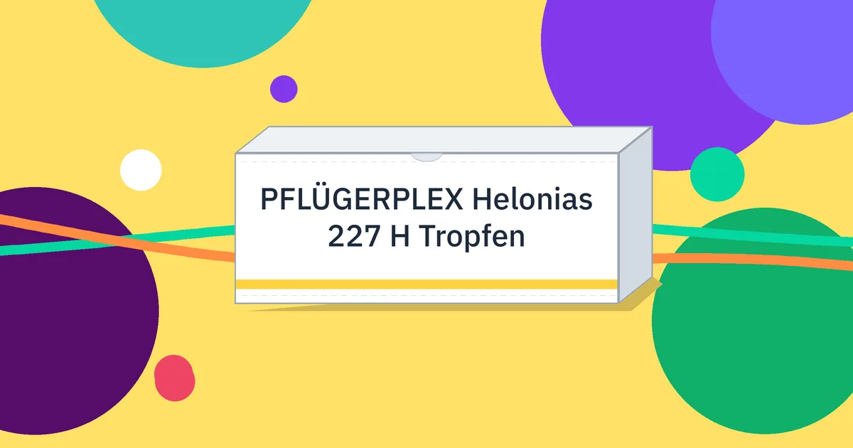 Symbolbild: Packung mit der Aufschrift PFLÜGERPLEX Helonias 227 H Tropfen (PZN 05968404) – Verfügbarkeit und Bezug in Apotheken in Frankfurt am Main