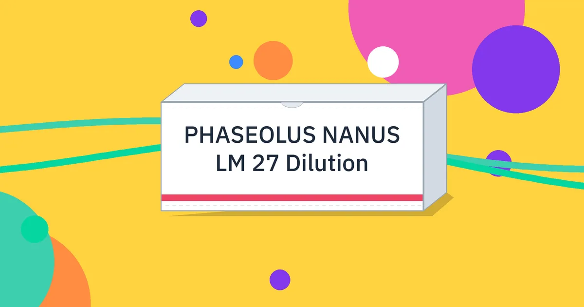 Symbolbild: Packung mit der Aufschrift PHASEOLUS NANUS LM 27 Dilution (PZN 13637147) – Verfügbarkeit und Bezug in Apotheken in Frankfurt am Main