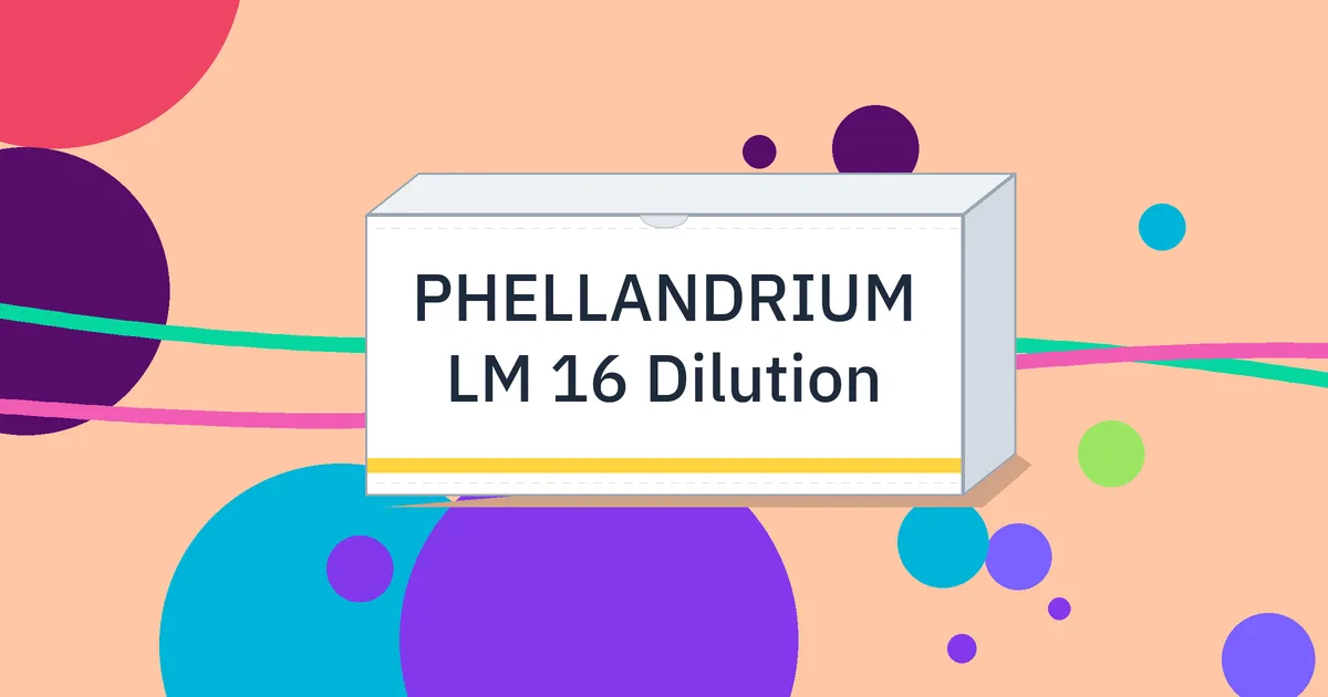 Symbolbild: Packung mit der Aufschrift PHELLANDRIUM LM 16 Dilution (PZN 13637472) – Verfügbarkeit und Bezug in Apotheken in Frankfurt am Main