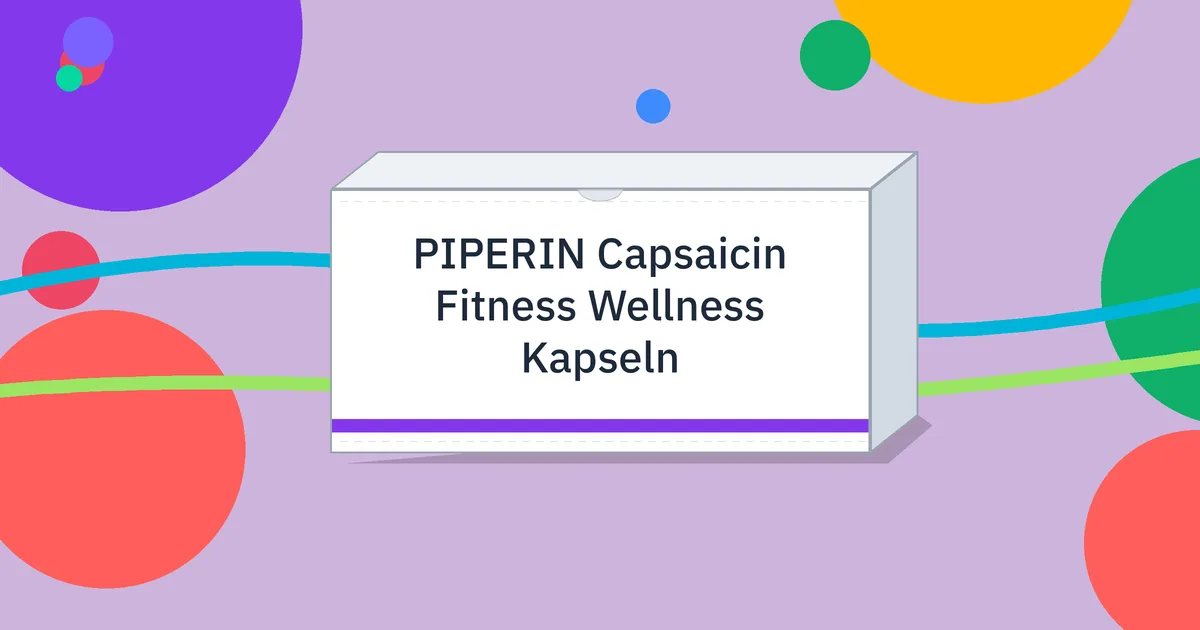 Symbolbild: Packung mit der Aufschrift PIPERIN Capsaicin Fitness Wellness Kapseln (PZN 12146051) – Verfügbarkeit und Bezug in Apotheken in Frankfurt am Main