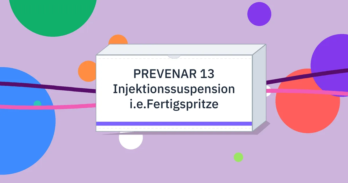 Symbolbild: Packung mit der Aufschrift PREVENAR 13 Injektionssuspension i.e.Fertigspritze (PZN 10217002) – Verfügbarkeit und Bezug in Apotheken in Frankfurt am Main