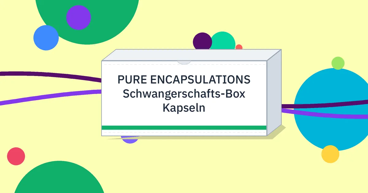 Symbolbild: Packung mit der Aufschrift PURE ENCAPSULATIONS Schwangerschafts-Box Kapseln (PZN 00117328) – Verfügbarkeit und Bezug in Apotheken in Frankfurt am Main