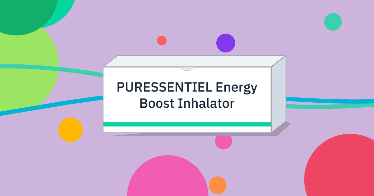Symbolbild: Packung mit der Aufschrift PURESSENTIEL Energy Boost Inhalator (PZN 19145511) – Verfügbarkeit und Bezug in Apotheken in Frankfurt am Main