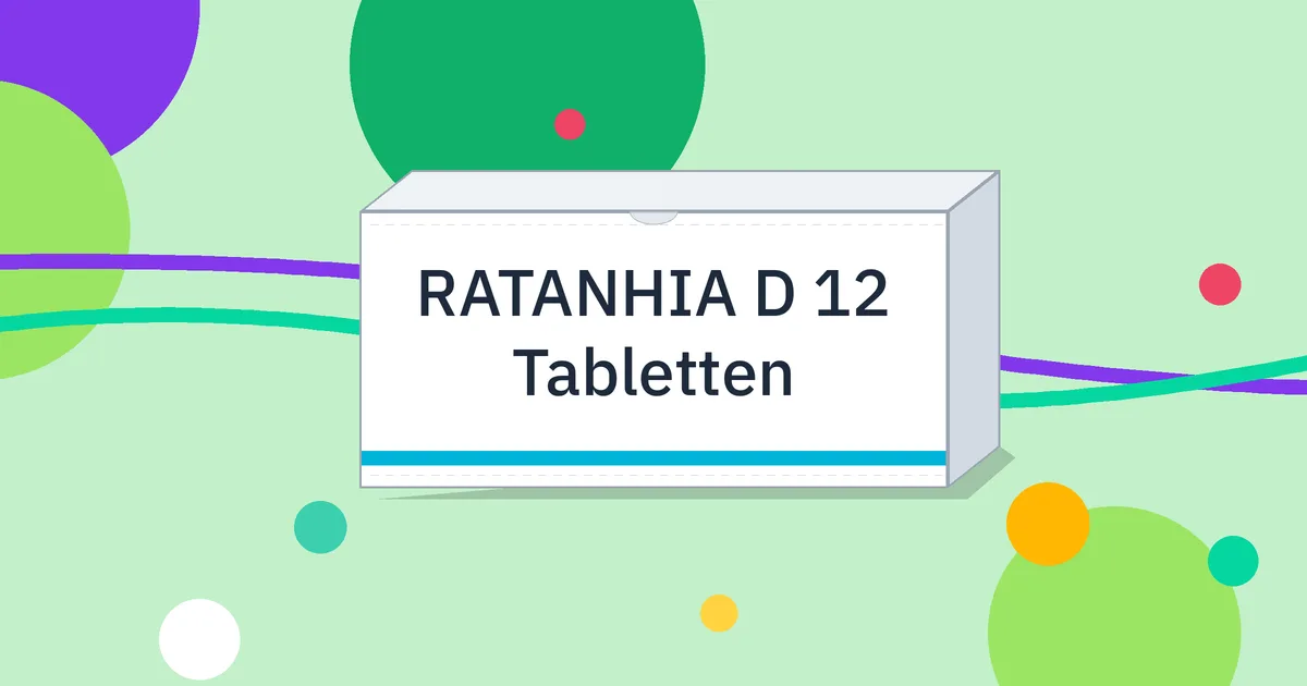 Symbolbild: Packung mit der Aufschrift RATANHIA D 12 Tabletten (PZN 07178652) – Verfügbarkeit und Bezug in Apotheken in Frankfurt am Main
