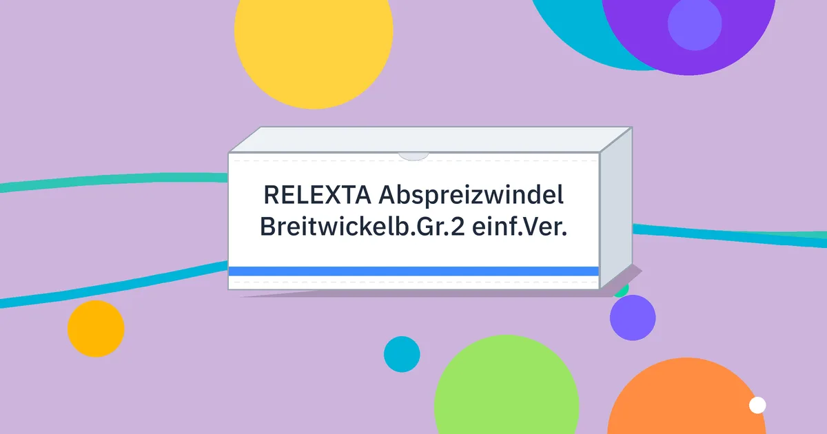 Symbolbild: Packung mit der Aufschrift RELEXTA Abspreizwindel Breitwickelb.Gr.2 einf.Ver. (PZN 09635237) – Verfügbarkeit und Bezug in Apotheken in Frankfurt am Main
