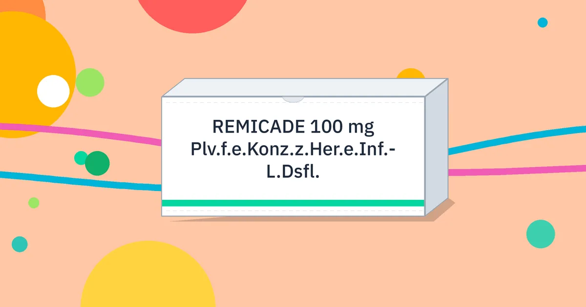Symbolbild: Packung mit der Aufschrift REMICADE 100 mg Plv.f.e.Konz.z.Her.e.Inf.-L.Dsfl. (PZN 14227434) – Verfügbarkeit und Bezug in Apotheken in Frankfurt am Main