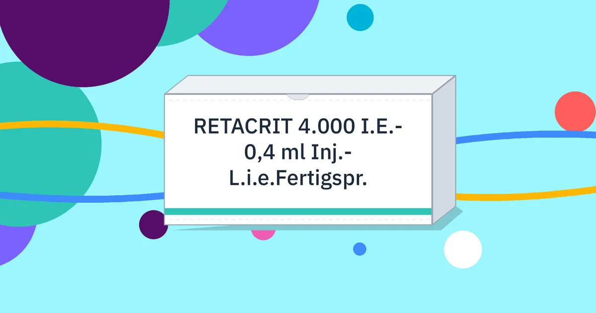Symbolbild: Packung mit der Aufschrift RETACRIT 4.000 I.E.-0,4 ml Inj.-L.i.e.Fertigspr. (PZN 13892520) – Verfügbarkeit und Bezug in Apotheken in Frankfurt am Main