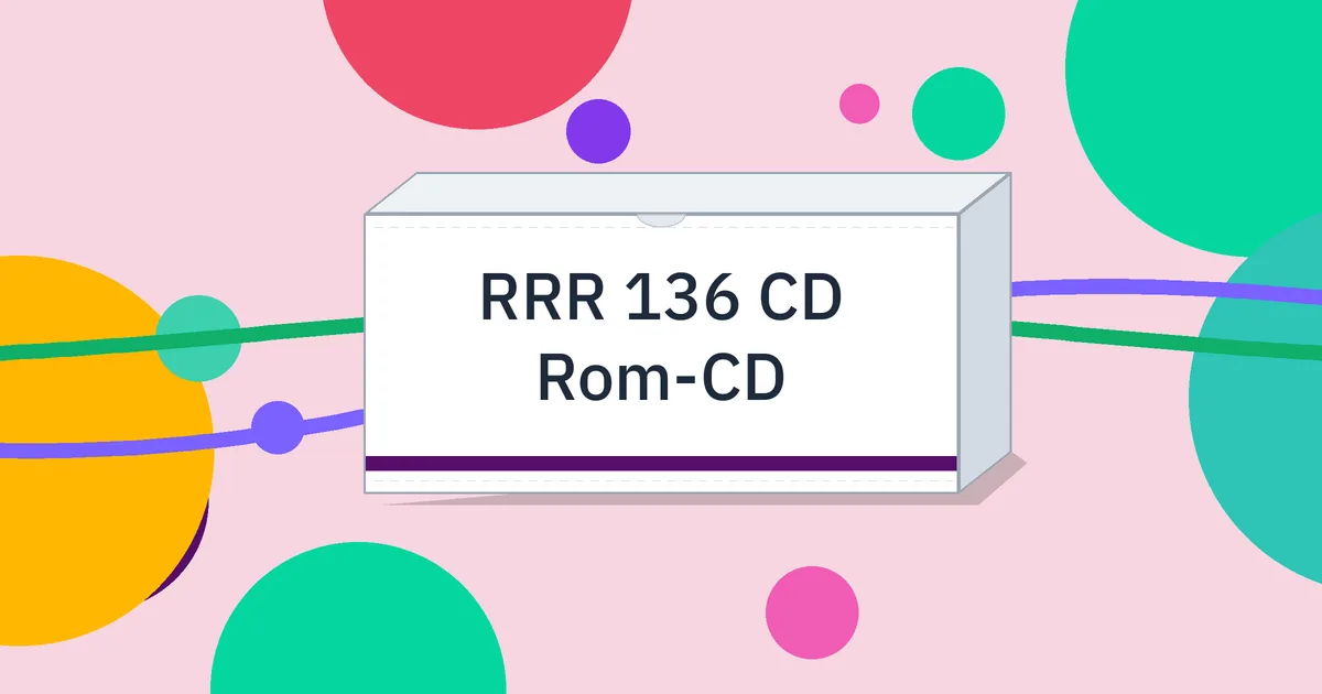 Symbolbild: Packung mit der Aufschrift RRR 136 CD Rom-CD (PZN 05975746) – Verfügbarkeit und Bezug in Apotheken in Frankfurt am Main