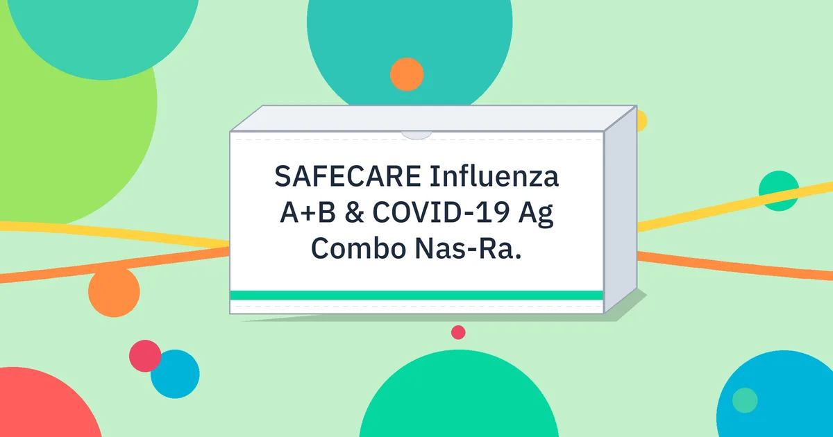 Symbolbild: Packung mit der Aufschrift SAFECARE Influenza A+B & COVID-19 Ag Combo Nas-Ra. (PZN 17275913) – Verfügbarkeit und Bezug in Apotheken in Frankfurt am Main