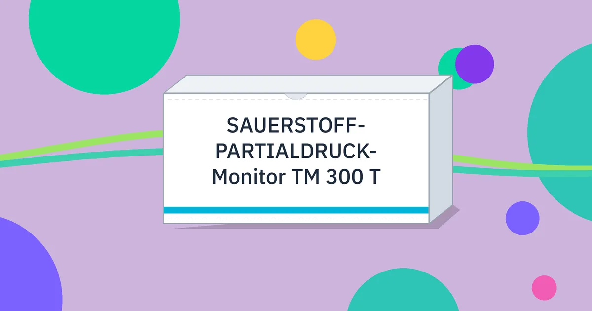 Symbolbild: Packung mit der Aufschrift SAUERSTOFF-PARTIALDRUCK-Monitor TM 300 T (PZN 10210201) – Verfügbarkeit und Bezug in Apotheken in Frankfurt am Main