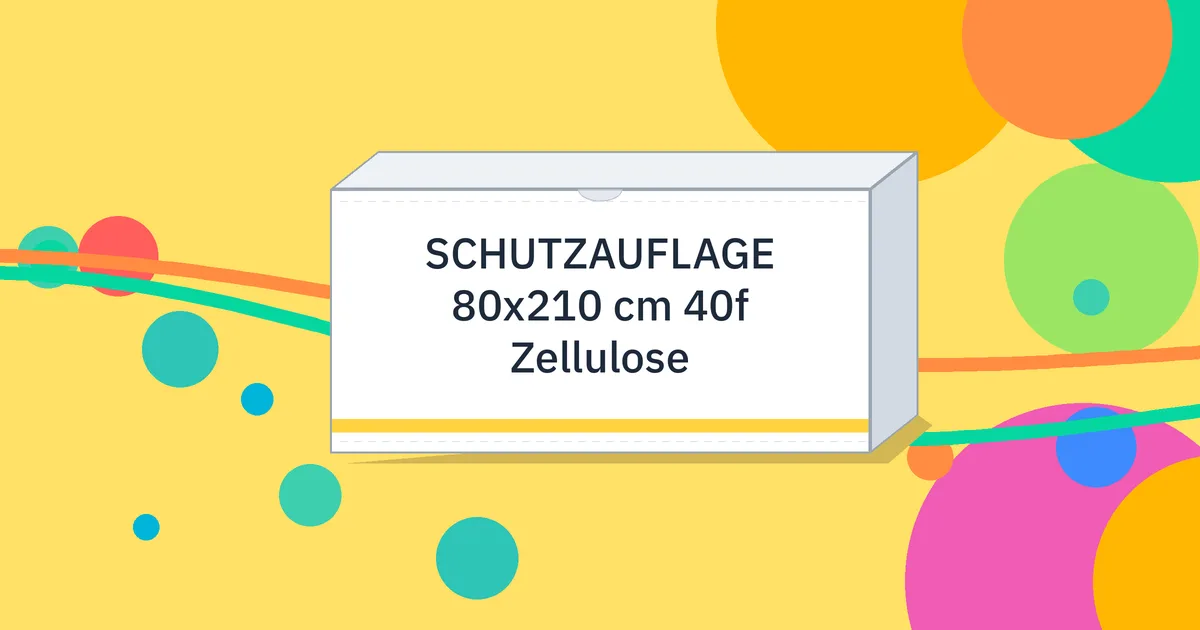 Symbolbild: Packung mit der Aufschrift SCHUTZAUFLAGE 80x210 cm 40f Zellulose (PZN 11684013) – Verfügbarkeit und Bezug in Apotheken in Frankfurt am Main