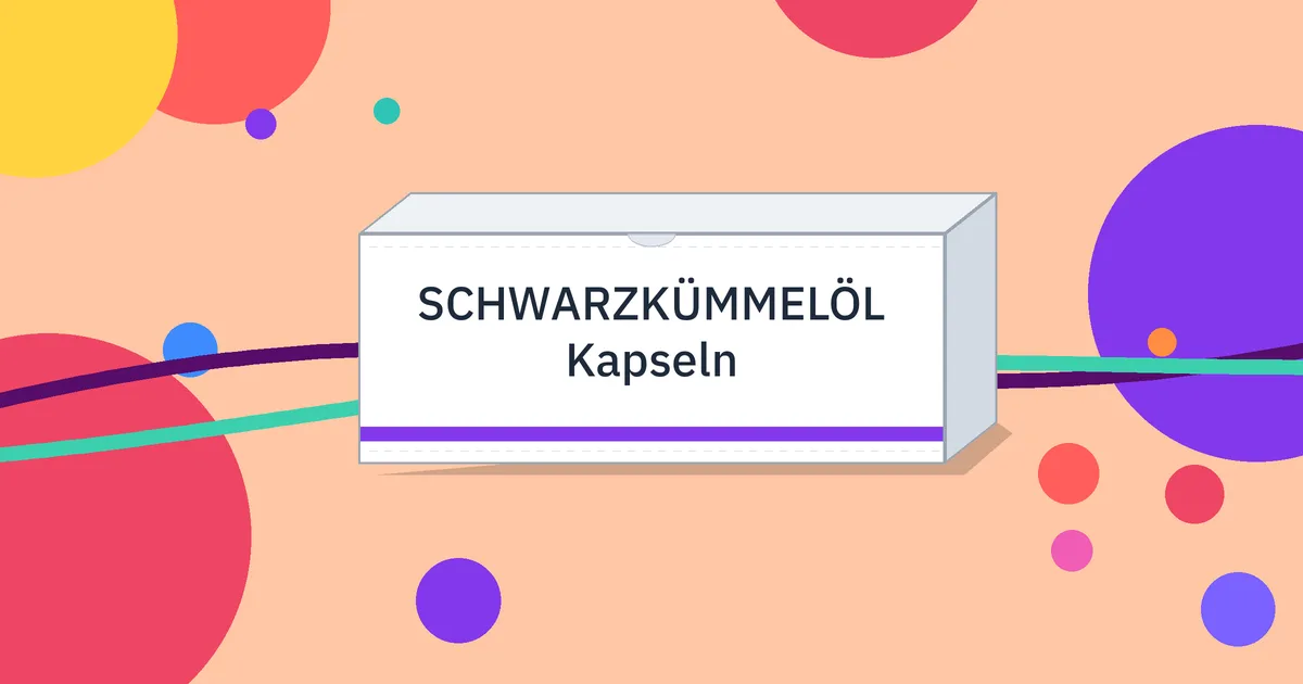 Symbolbild: Packung mit der Aufschrift SCHWARZKÜMMELÖL Kapseln (PZN 07594103) – Verfügbarkeit und Bezug in Apotheken in Frankfurt am Main