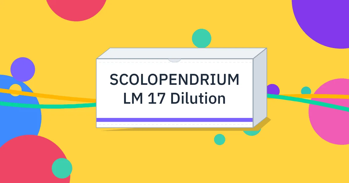 Symbolbild: Packung mit der Aufschrift SCOLOPENDRIUM LM 17 Dilution (PZN 13690331) – Verfügbarkeit und Bezug in Apotheken in Frankfurt am Main