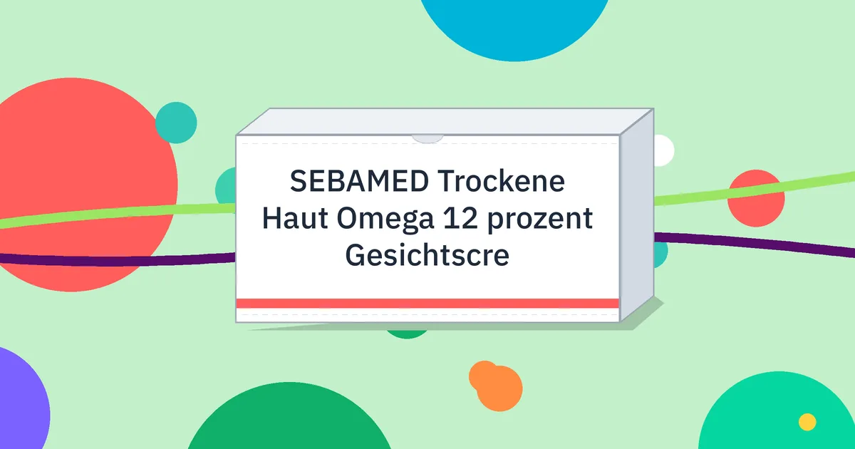 Symbolbild: Packung mit der Aufschrift SEBAMED Trockene Haut Omega 12 prozent Gesichtscre (PZN 07629451) – Verfügbarkeit und Bezug in Apotheken in Frankfurt am Main
