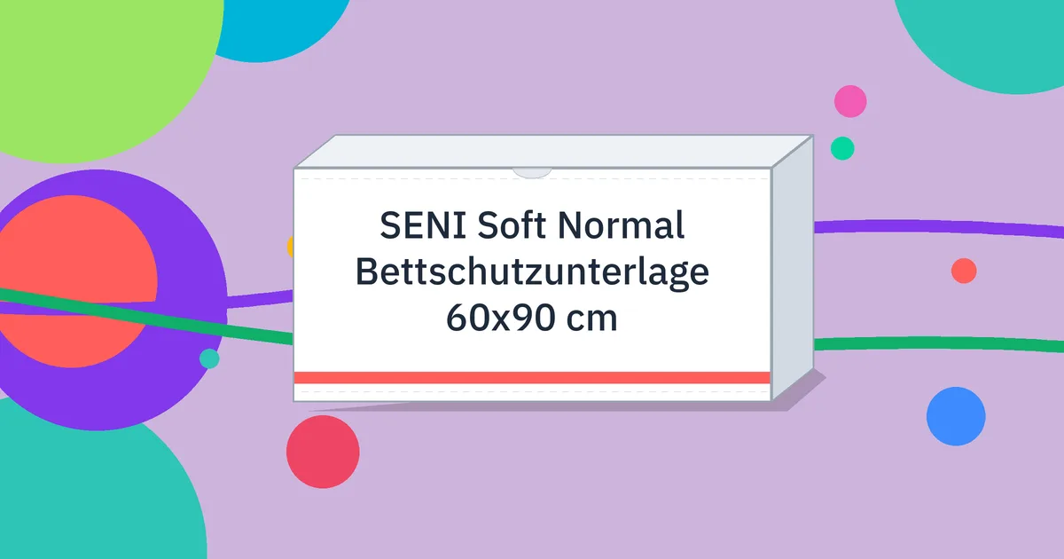 Symbolbild: Packung mit der Aufschrift SENI Soft Normal Bettschutzunterlage 60x90 cm (PZN 17169588) – Verfügbarkeit und Bezug in Apotheken in Frankfurt am Main