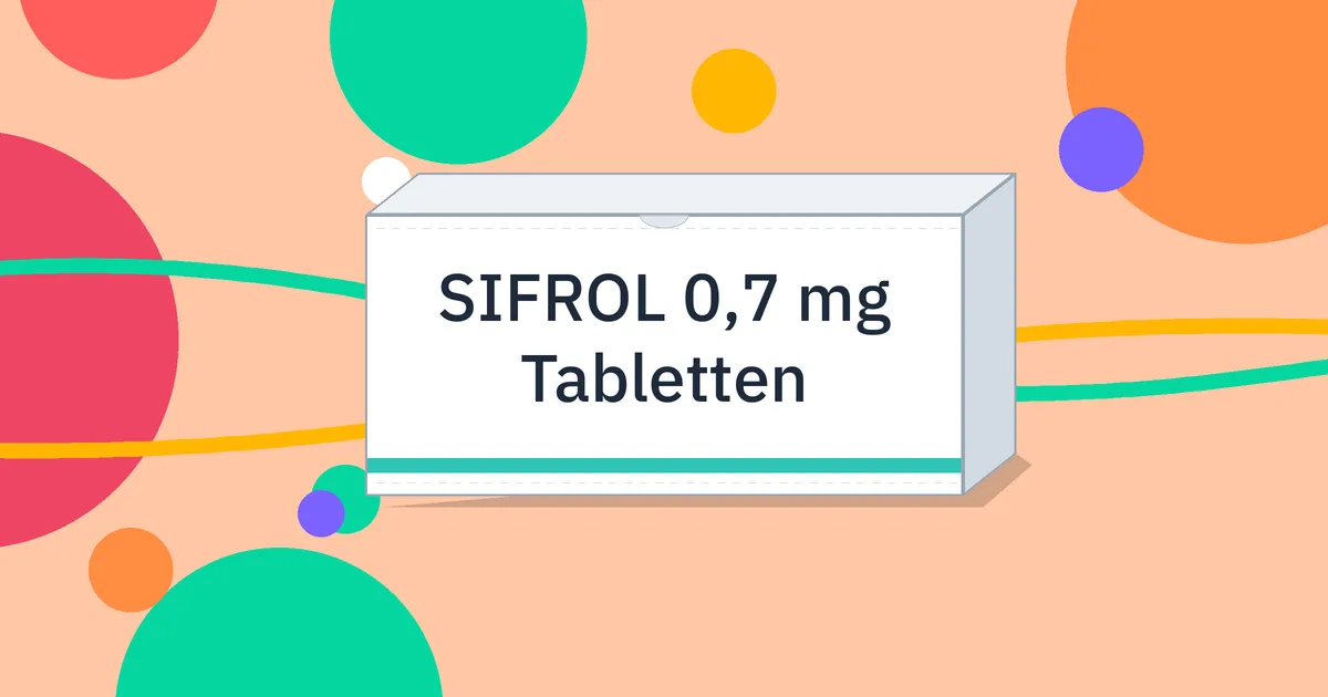 Symbolbild: Packung mit der Aufschrift SIFROL 0,7 mg Tabletten (PZN 07764137) – Verfügbarkeit und Bezug in Apotheken in Frankfurt am Main